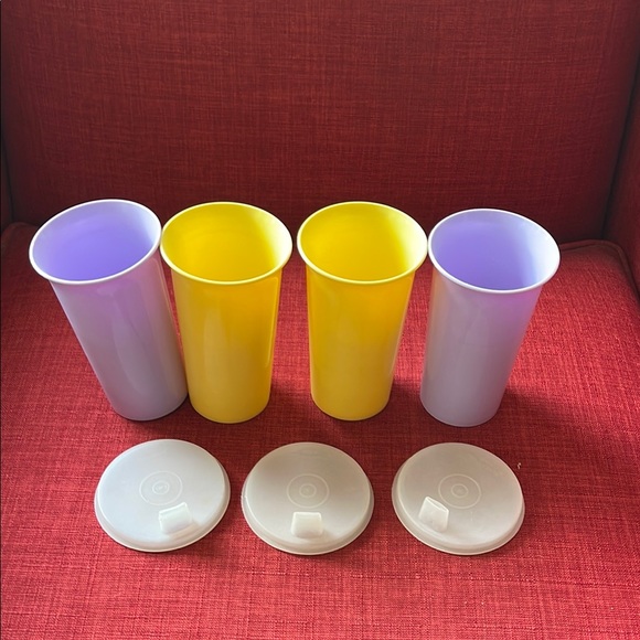 Tupperware | Dining | Vintage Tupperware 4 Stackable Bell Tumblers With ...